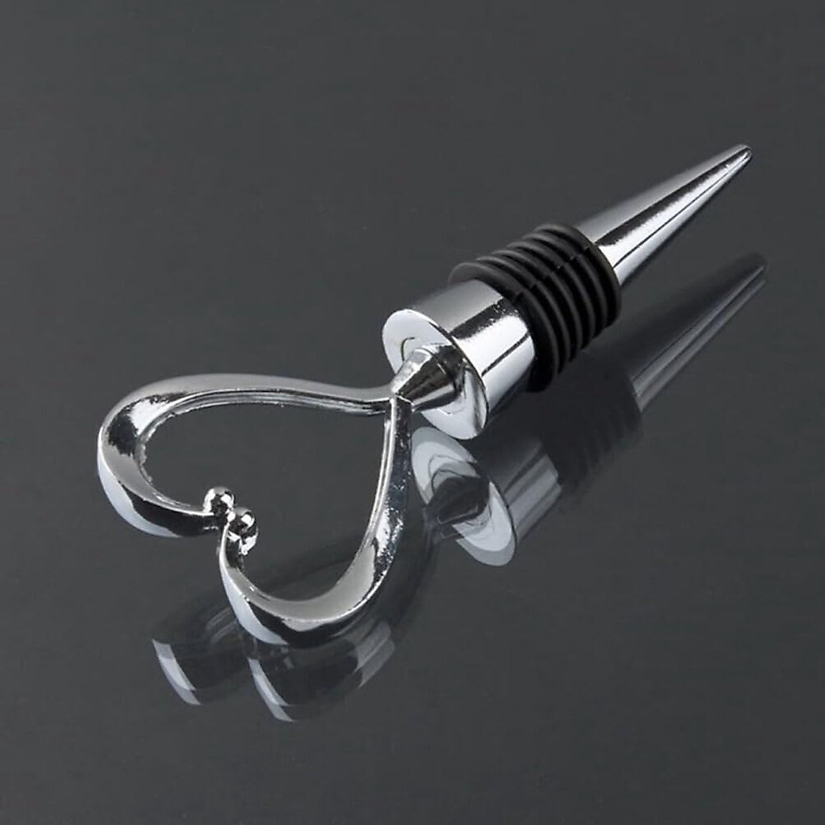 Yardwe Vacuum Wine Stopper Vacuum Sealer Stopper for Wine Heart-shaped Bottle Stopper Vacuum Stoppers Cork Wine Corks Zinc Alloy Stainless Steel Cork Zinc Alloy Wine Stoper