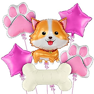 KatchOn, Dog Balloon for Puppy Party - 28 Inch, Pack of 6 | Paw Balloons, Puppy Birthday Decorations | Puppy Balloons for Birthday Party, Dog Birthday Party Supplies | Dog Balloons, Puppy Decorations