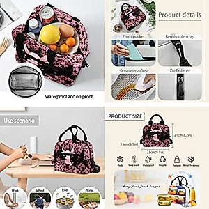 Salabomia Axolotl School Bookbag Set 3, Large Comfortable Kid Backpack for School with Lunchbox Bag Cute Kawaii Pencil Case, Lightweight Durable Kid School Backpack, Pink and Black