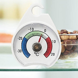 UPKOCH Refrigerator Thermometer -30~30°C/-20~80°F Fridge Large Dial Analog Thermometer with Red Indicator for Freezer Cooler Home Kitchen Restaurants