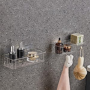 Leeda Shower Caddies, No Drilling, soap Dish Holder 2 Tiers (SLIVERY, Stainless Steel)