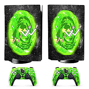 HK Studio Magic Portal Decal Sticker Skin Specific Cover for Both PS5 Disc Edition and Digital Edition - Waterproof, No Bubble, Including 2 Controller Skins and Console Skin