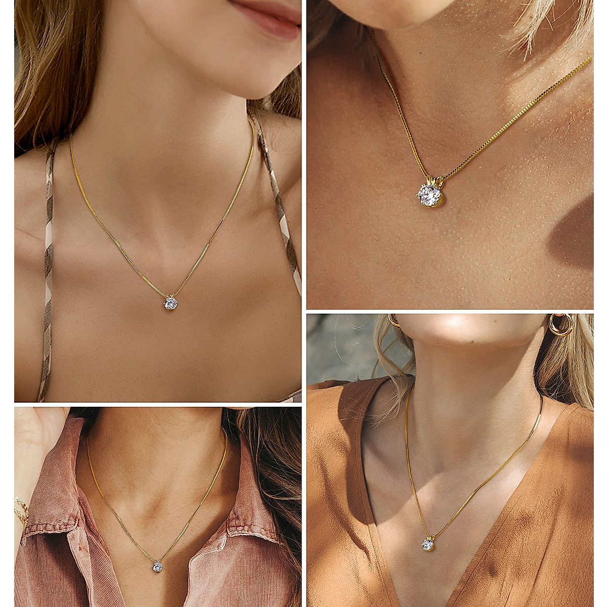 Blahanna Moissanite Pendant Necklace, 1CT 18K White Gold Plated Silver D Color Lab Diamond Necklace for Women