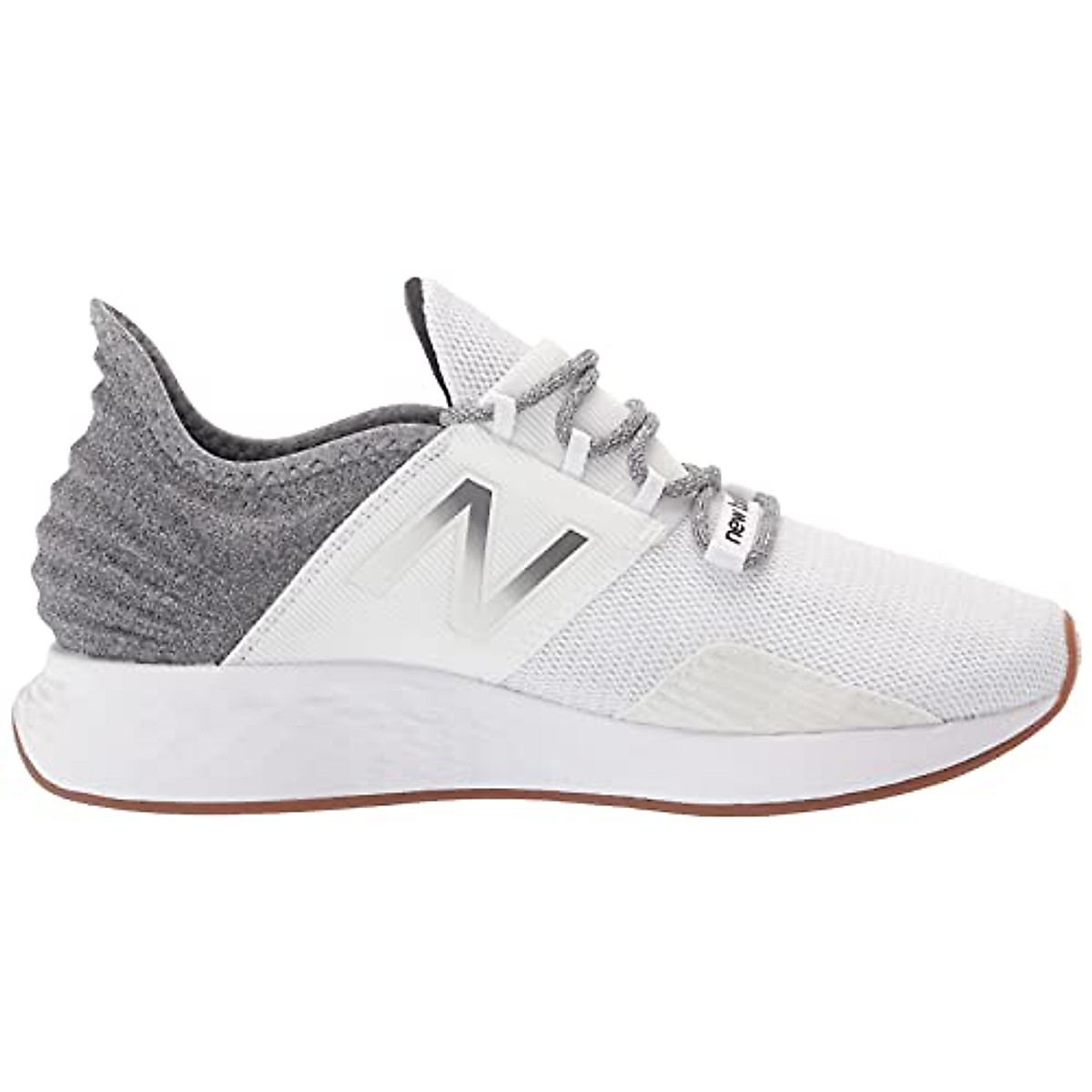 New Balance Women's Fresh Foam Roav V1 Sneaker, Nb White/Black, 7.5 Wide