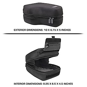 USA GEAR Hard Shell DSLR Camera and Zoom Lens Case with Molded EVA Protection, Quick Access Opening and Padded Interior - Compatible with Nikon, Canon, Olympus Cameras with Popular 300mm Lenses