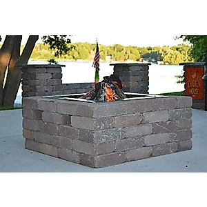 Firebuggz Heavy Duty Stainless Steel Fire Pit Ring Insert for Outdoors - 24" Square Insert, 32" Outside Flange, 9" Height
