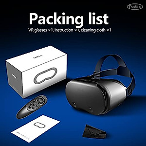 VR Headset Virtual Reality Glasses Compatible with iPhone/Android New Goggles for 3D VR Movies Universal VR Gear Compatible 5-7 Inch Soft Comfortable Adjustable Distance Eye Protection