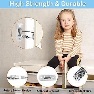 Furniture Anchors for Baby Proofing(6 Pack), 2023 Upgraded Furniture Anchors, Secure 400 Pound Wall Anchors for Furniture Prevent Falling Anti Tip Earthquake Straps for Child Baby Safety