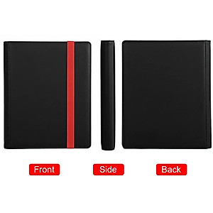 540 Pockets Card Binder Holder, FOME 9-Pocket Trading Card Binder 30 Sheets Fits for 540 Cards Collector Album Holder with BandClosure Carrying Case Binder for Yugioh MTG and Other TCG