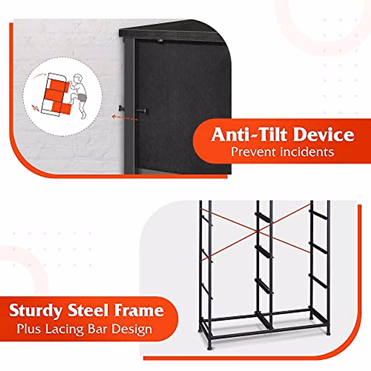 WLIVE 10-Drawer Dresser, Fabric Storage Tower for Bedroom, Hallway, Nursery, Closets, Tall Chest Organizer Unit with Textured Print Bins, Steel Frame, Wood Top, Easy Pull Handle, Charcoal Black