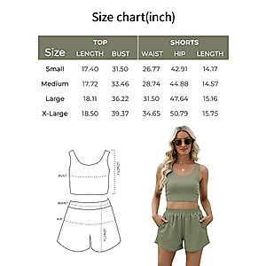 Trendy Queen Rave Outfits for Women 2025 Two Piece Lounge Sets 2 Piece Summer Set Sleeveless Matching Crop Top High Waisted Short Beige M