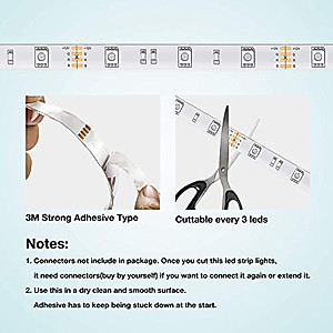 DAYBETTER Smart RGB Led Strip Lights, 50ft Led Lights for Bedroom with App Control, Multicolor Changing Led Light Strips Sync to Music Apply for Room, Kitchen, Suitable for Halloween, Christmas