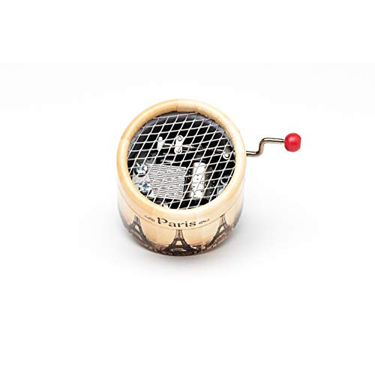 Little music Box decorated with the Paris Eiffel Tower and with the melody La vie en rose.