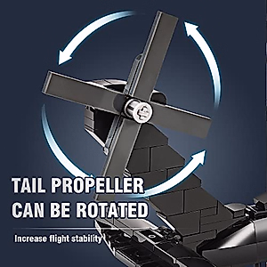 DAHONPA UH-60 Helicopter Black Hawk Medium Utility Military Army Airplane Building Bricks Set with Figure, 700 Pieces Air-Force Build Blocks Toy, Gift for Kid and Adult