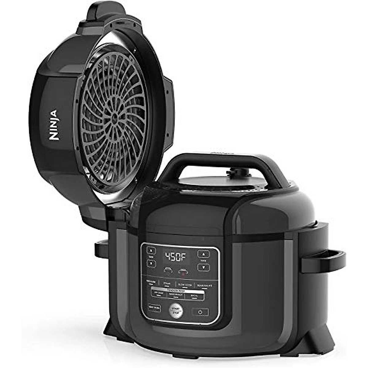 NINJA OP301 Foodi 9-in-1 Pressure, Slow Cooker, Air Fryer and More, with 6.5 Quart Capacity and a High Gloss Finish (Renewed)
