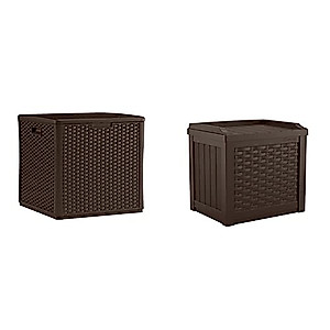 Suncast 60 Gallon and 22 Gallon Resin Outdoor Storage Box Bundle