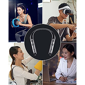 Bluenin Bluetooth Speaker Portable Bluetooth Speakers Wearable Neckband Bluetooth Speakers, Wireless Collar Speaker CVC 8.0 Noise Cancelling 3D Sound Personal Sport Speaker with Mic(Black)