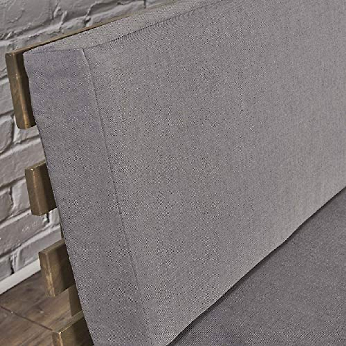 Christopher Knight Home Eulah Indoor Minimalist Acacia Wood Right-Sided Sofa with Grey Cushions, Grey Finish / Grey