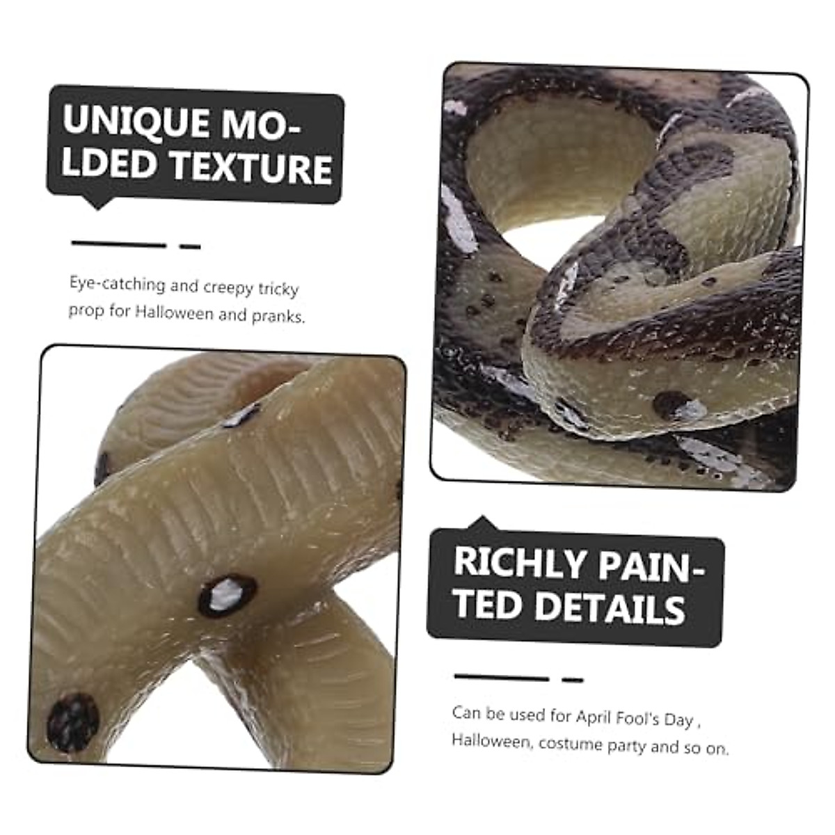 Amosfun 4pcs Kids Bracelets Crawling Toy kidcraft playset miniture Decoration boy Bracelets Fake Rattlesnake Snake Toys Fake Snake Prop Figures Artificial Snake Animal Large Pythons Miss