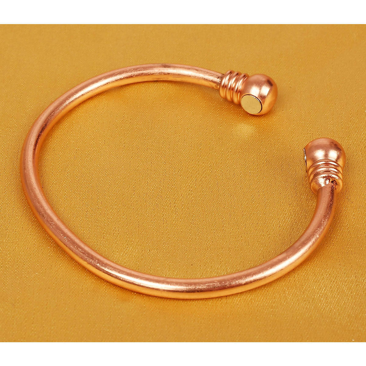 Touchstone Handcrafted By Indian Skilled Artisans Durable High Gauge Copper Hand Twisted Pipe Bracelet In Natural Tone.