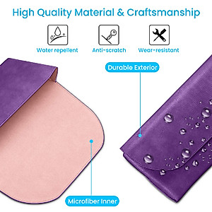 Stethoscope Case for MDF Acoustica Lightweight Stethoscope, SKYREH PU Leather Portable Carry Case for 3M Littmann Classic III, Cardiology IV, 3M Lightweight II S.E.Stethoscope (Purple)