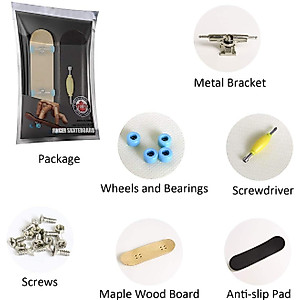 HAPTIME Fingerboard Finger Skateboards for Kids, Mini Maple Finger Board with Wooden Board, Professional Bearing and Wheels