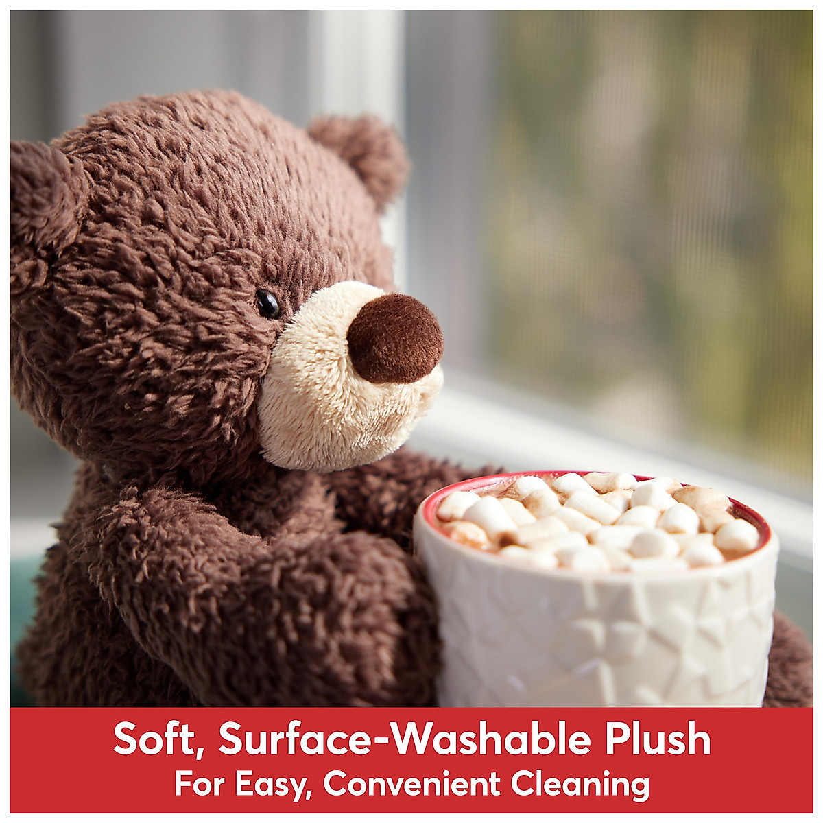 GUND Fuzzy Teddy Bear, Premium Stuffed Animal for Ages 1 and Up, Gray, 13.5”