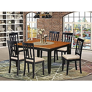 East West Furniture PFAN7-BCH-C Dining Set, 7-Piece