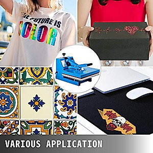VEVOR Heat Press 15X15 Inch Heat Press Machine Industrial Quality Power T Shirt Heat Press Sublimation Machine Clamshell Heat Press Machine for T Shirts (Blue)