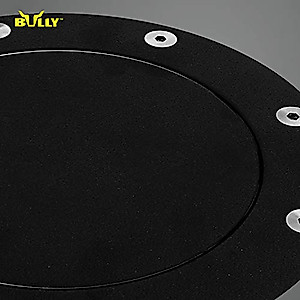 Bully BBS-2331 Black Bull Series Stainless Steel Universal Fit Truck Stick On Gas Door Cover for Trucks from Chevy (Chevrolet), Ford, Toyota, GMC, Dodge RAM, Jeep