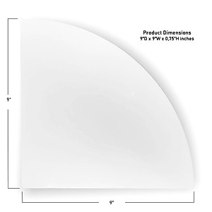 Tenedos Premium Quality Pure White Engineered Marble Bathroom Shower Corner Shelf Polished 9x9 inch - Maintenance Free, Stain Resistant (2)