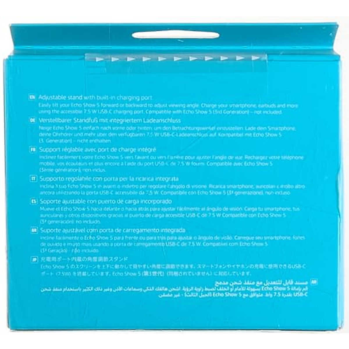 Echo Show 5 (3rd Gen) Adjustable Stand with USB-C Charging Port | Cloud Blue