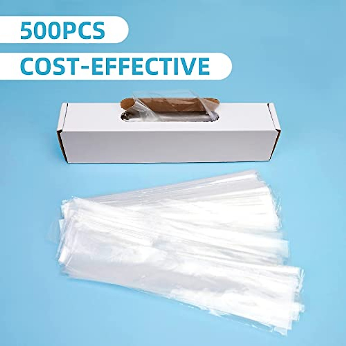 Annhua 500 PCS Dental Protective Cover Disposable for Digital Sensor, Dental Imaging & Sensor Guide Sleeves Films Implant Protective Covers - Plastic Optic & Transparent Sheet