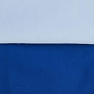 Baby Doll Bedding Reversible Round Crib Curtains, Light Blue/Royal Blue