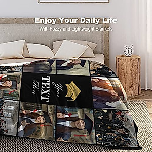 Artsadd Custom Graduation Blankets with Photos Text Personalized Class of 2023 Graduation Gifts Customized Flannel Throw Blanket Senior High School/College/Masters Graduate Gifts for Him Her 60"x80"
