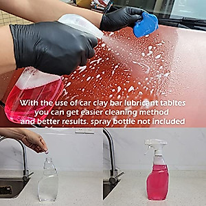 awave bloom Car Clay Bars Auto Detailing 400g and Clay bar Lubricant Tablets 8 Pack(1pcs=16 oz) Clay bar kit for Car Detailing Damage Free Cleaning