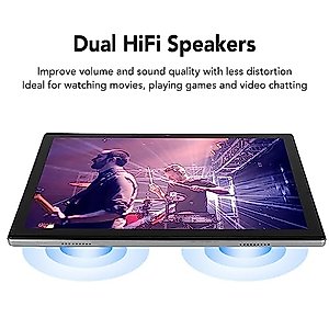 Tablet, 2.4GHz 5G WiFi 10.1 Inch Tablet Support USB C Fast Charging 8 Core CPU 2 in 1 (US Plug)