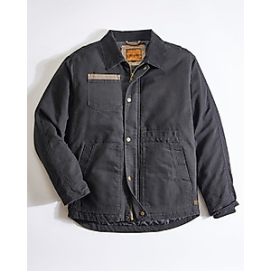 Venado Concealed Carry Jacket for Men - Heavy Duty Canvas - Conceal Carry Pockets (Black, X-Large Tall)