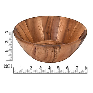 AeraVida Exotic Nature Handmade Large 8-inches Rain Tree Wooden Bowl | Large Wooden Salad Bowl | Handmade Wood Bowls | Handmade Wooden Bowl | Brown Wooden Bowl