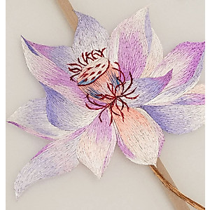 HangErFeng Silk Double-sided Hand made Embroidered Fans Classical Hanfu Accessories Chinese Fan Flower 33