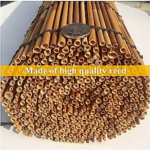 Outdoor Bamboo Blinds, Roller Patio Blinds Patio Shades Roll Up Outdoor Light Filtering Privacy Protection, Easy Installation Outdoor Blinds VXHCS (Color : Brown, Size : 86x102cm)