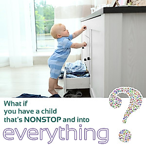 Baby Proofing Safety Cabinet Locks - Child Proof Latches for Dresser Drawer Cupboard Doors Closet Oven Refrigerator Fridge - Adjustable Childproof Straps by Oxlay - White - 6 Pcs