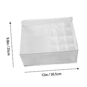Alipis 2pcs Underwear Storage Box Plastic Storage Organizer Plastic Container Collapsible Container Cloth Covered Socks Container Socks Box Closet Underwear Organizer Underwear Drawer Bra