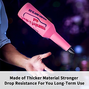 SuproBarware Flair Bottle Decorative Bottles - 25oz/750ml Set of 10 Flair Bartender Practice & Performance Bottle Pink