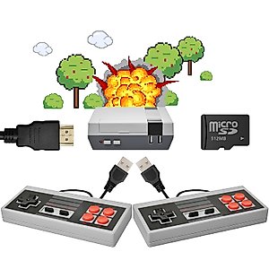 Retro Mini Game Console, with Preloaded 870+ Classic Video Games, HDMI Output, 2 Controllers，Old-School 8-bit System, Gift of Childhood Memories …
