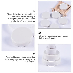 100Pcs Plastic Ring Boxes Toy Rattle Box Baby Toy Squeakers Bell Rattle Insert Rattle Replacement for Baby Pet Dog ( 15MM )