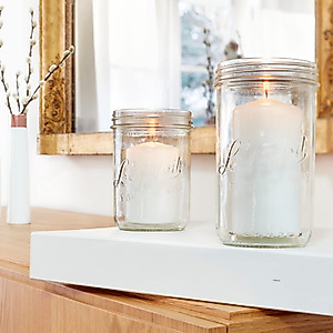 Le Parfait Familia Wiss Terrine Wide Mouth French Glass Jar w/Airtight 2-Piece System Gold Lids | Ideal for Canning, Food Storage, Meal Prep, Cake Jar & DIY Crafts| 32oz Quart (Pack of 4) 1L