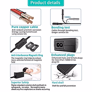 TKDY 90W Laptop Charger Power Cord, fit for DC 19V 19.5V 20V 18.5V 15V 16V Computer, for HP Dell Acer Toshiba IBM Lenovo Asus Gateway Samsung Fujitsu Notebook PC AC Adapter.