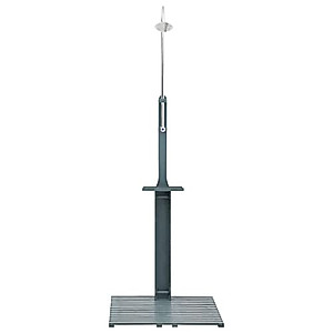 vidaXL Solid Wood Fir Garden Shower with Base Tray Soap Rack Adjustable Water Pressure Beach Poolside Outdoor Shower System Anthracite