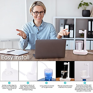 Water Dispenser for 5 Gallon Bottle, Intelligent Desktop Water Bottle Dispenser, Automatic Water Pump for Universal Bottle, Wireless Water Jug Dispenser Suitable for Home, Office, Outdoor